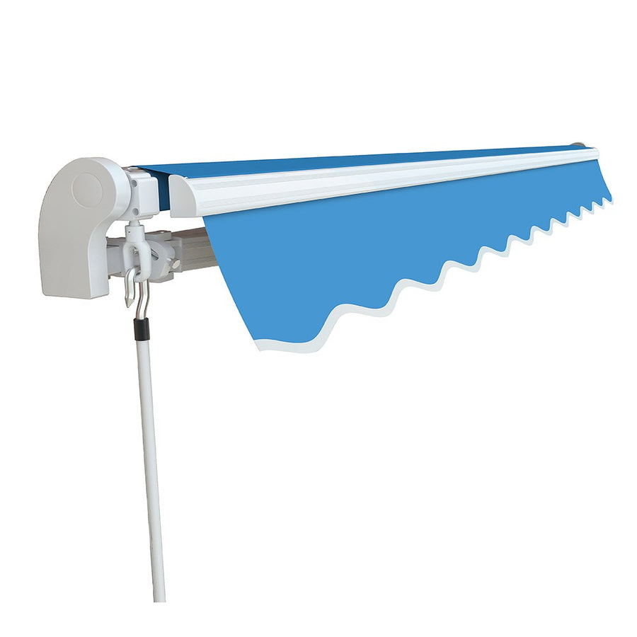 4.0m Budget Manual Awning, Azure Blue – Primrose Awnings